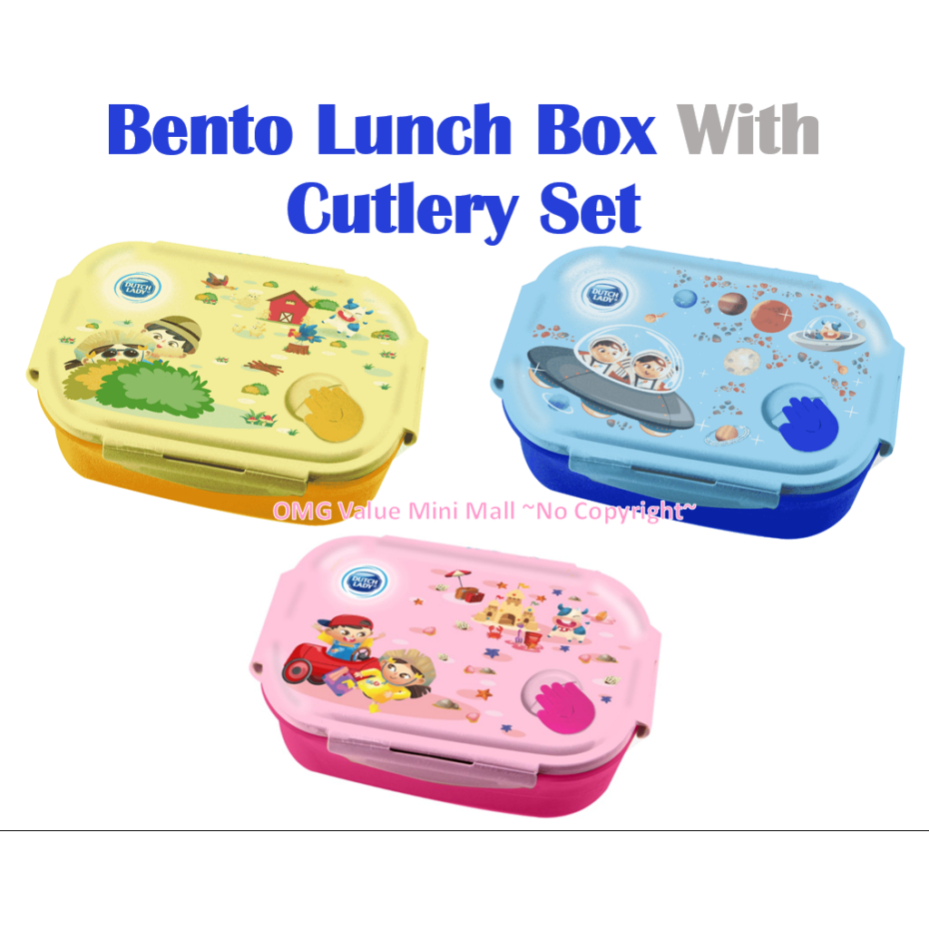 [Dutch Lady] Bento Box with Cutlery Set - Lunch Box Food Containers ...