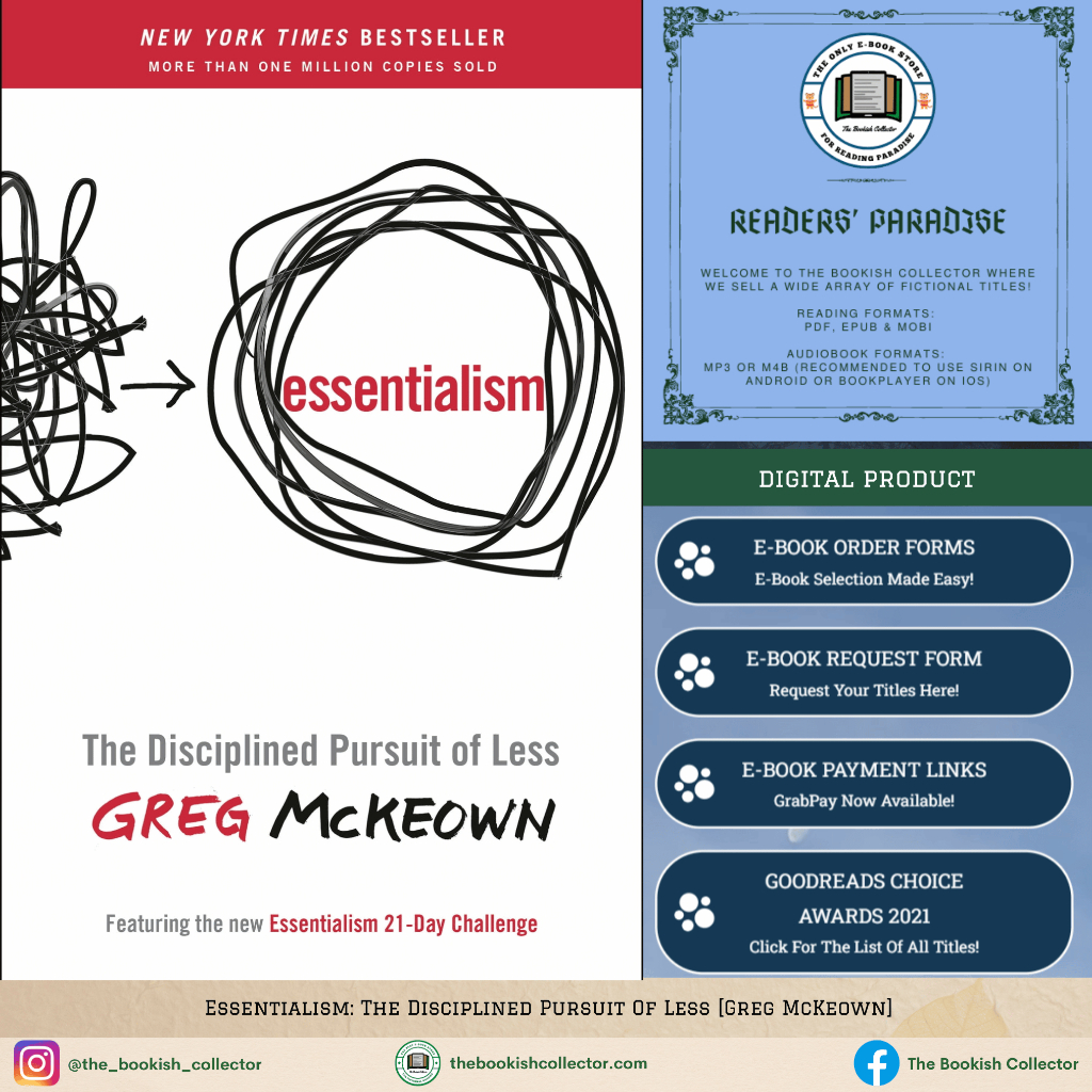 Essentialism: The Disciplined Pursuit Of Less [Greg McKeown] | Shopee ...