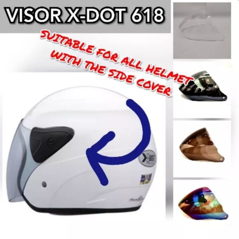 VISOR XDOT G618 CLEAR SMOKE RAINBOW SILVER | Shopee Malaysia