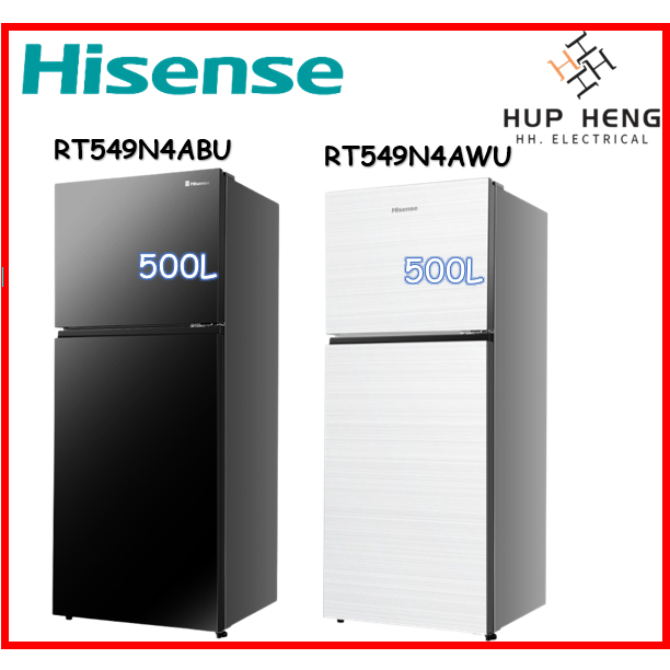 Hisense 2 Door Inverter Fridge 500L Refrigerator RT549N4ABU (Black ...
