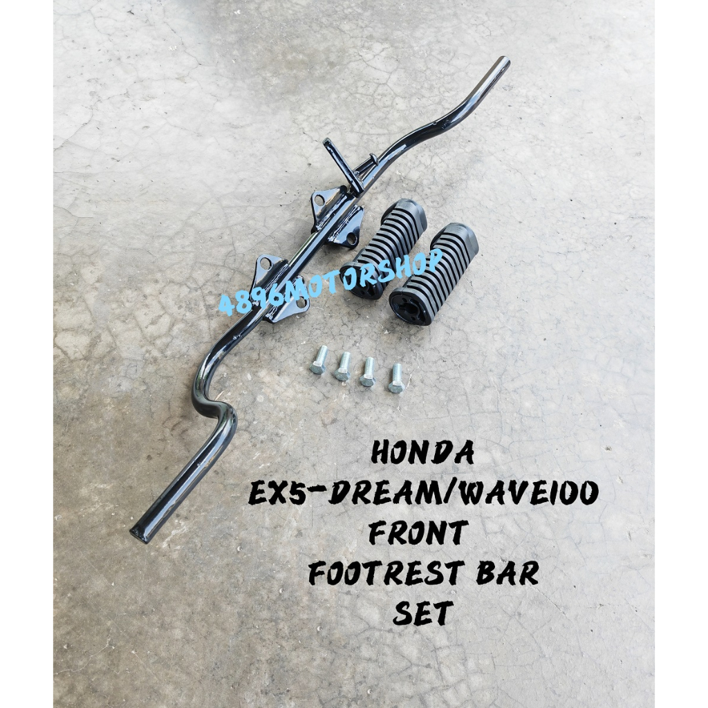 HONDA EX5 DREAM WAVE100 WAVE FRONT FOOTREST BAR WITH SCREW FOOT REST ...