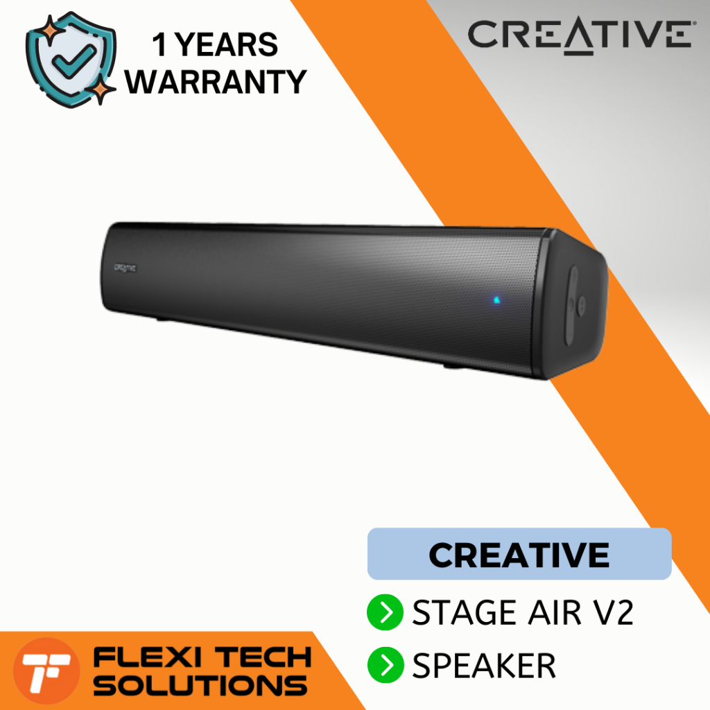Flexi Tech CREATIVE Stage Air V2 Compact Under-monitor USB Soundbar ...
