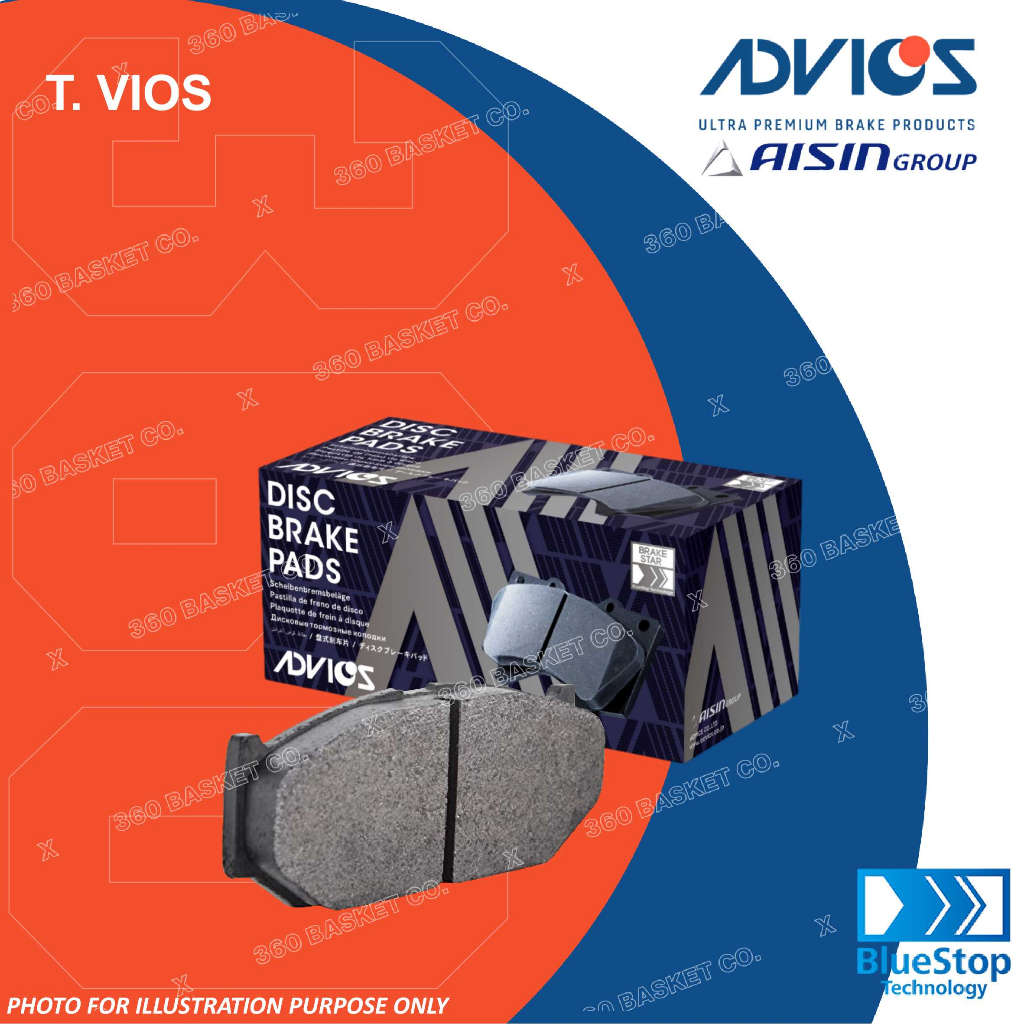 ADVICS ORIGINAL TOYOTA BRAKE PAD VIOS NCP42 NCP93 NCP150 (BREK PAD ...