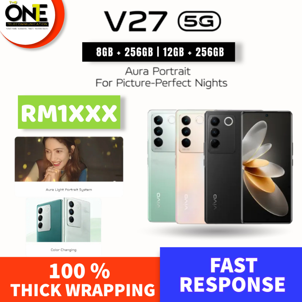 VIVO V27 5G (8GB + 256GB) / (12GB + 256GB) | 4600mAH BATTERY CAPACITY ...