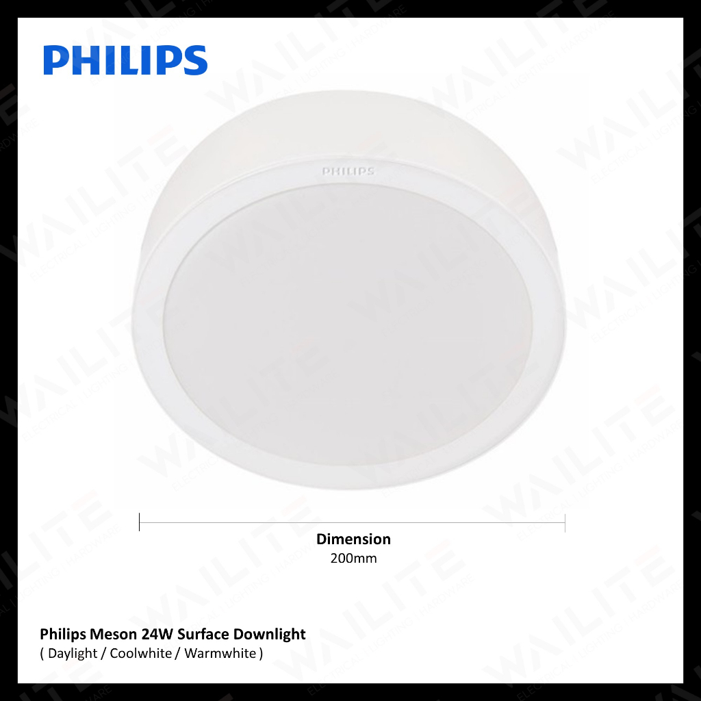PHILIPS MESON SURFACE MOUNTED LED DOWNLIGHT ( 17W-1300lm / 24W-1820lm ...