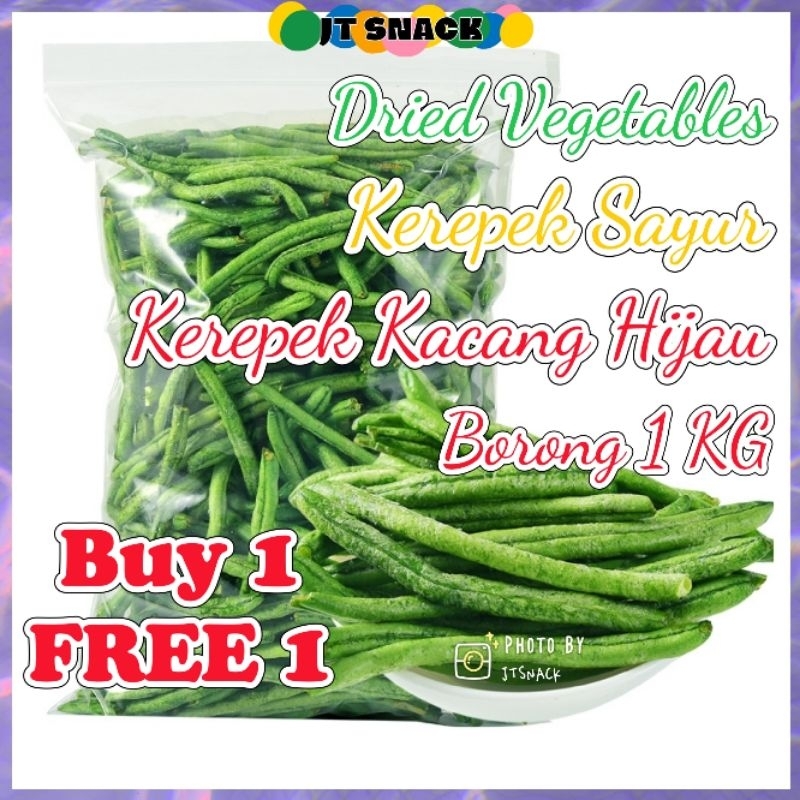 【100g-1KG】Vegetarian Healthy Dried Peas Green Pea Snack Kerepek Sayur ...