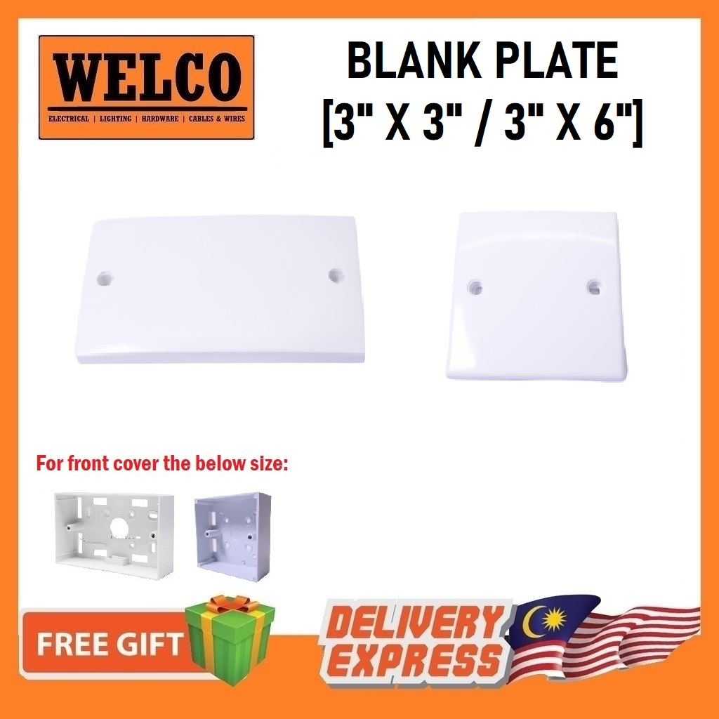 ELECTRICAL PVC blank plate cover [3X3, 3X6] | Shopee Malaysia