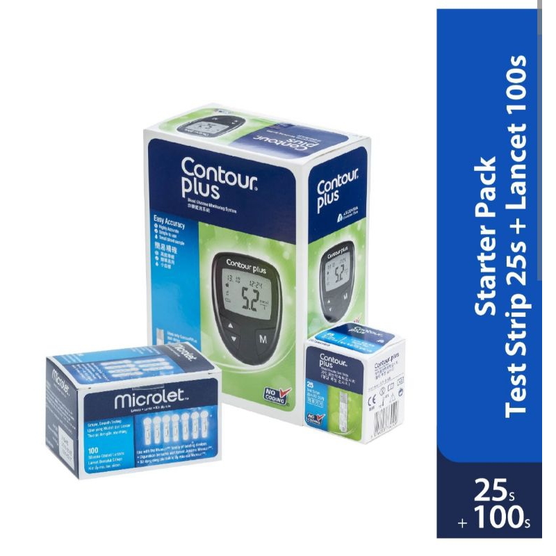 CONTOUR PLUS BLOOD GLUCOSE MONITORING SYSTEM | Shopee Malaysia