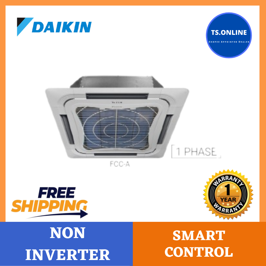 (FREE SHIPPING ) Daikin Non Inverter (WIFI) Ceiling Cassette Air Cond ...