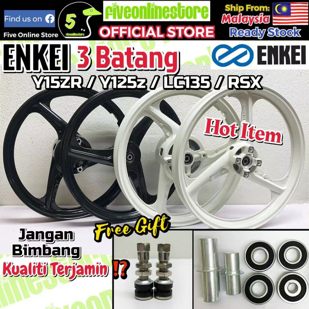 3 Batang ENKEI Sport Rim With Disc YAMAHA Y125 LC135 125Z 125ZR LC Y15ZR LAGENDA Y15 RS150 RSX ...