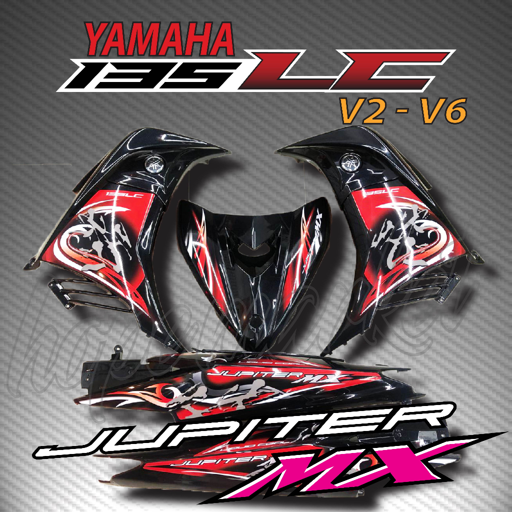 STRIPE MOTOR YAMAHA LC135 V2 - V7 JUPITER MX KANJI 2ND EDITION CUSTOM ...