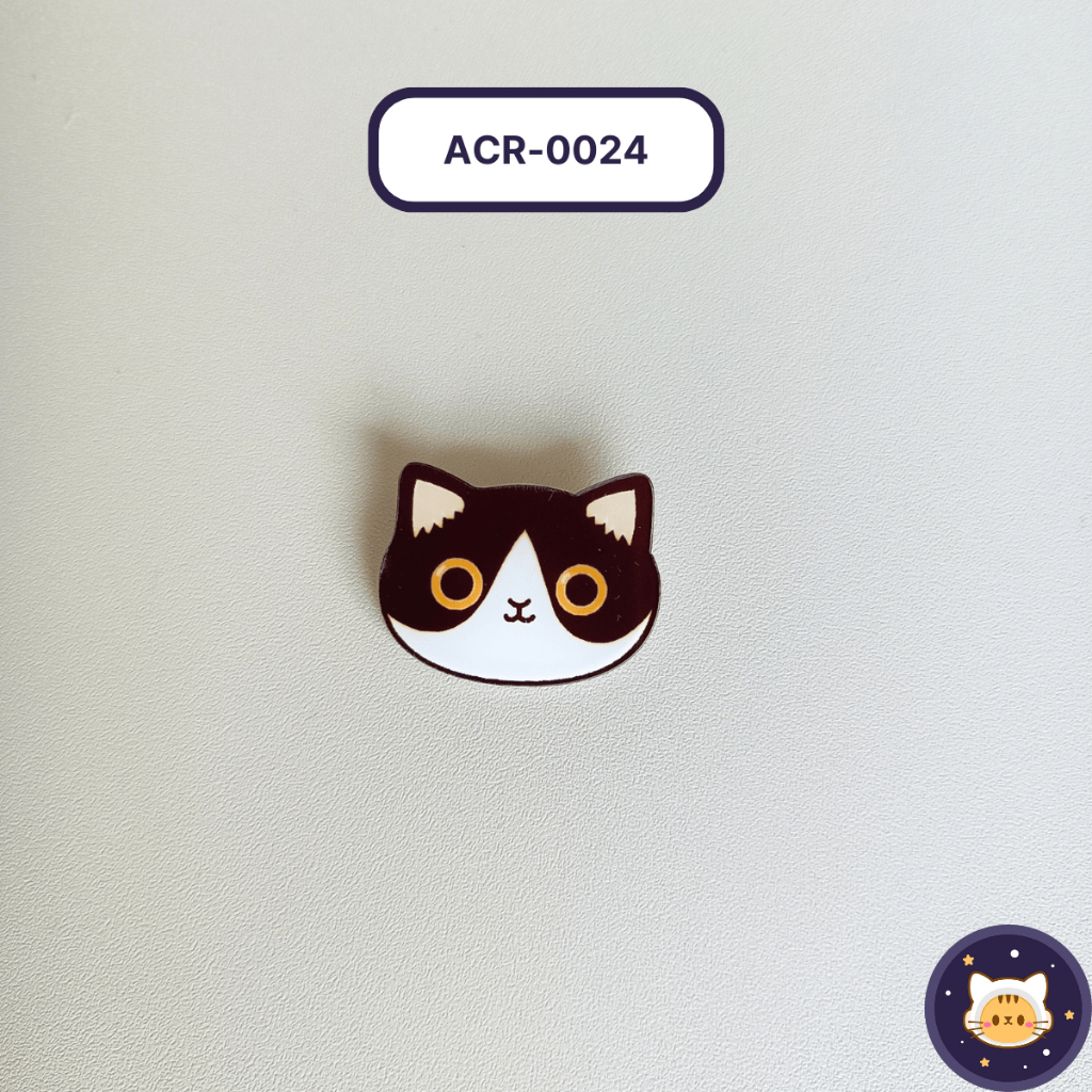 OYEN PLANET Small Cat Face Series Cute Cartoon Acrylic Brooch Pin ...