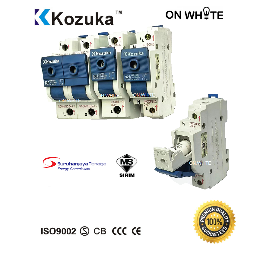 KOZUKA SWITCH FUSE 63A 1 POLE + N / 63A 1POLE / 32A 1POLE + N / FOR MCB ...