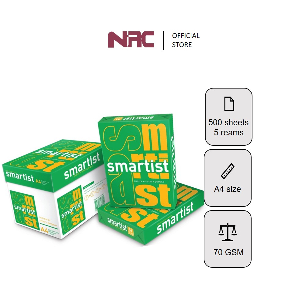 SMARTIST Kertas A4 500 Sheets | 70 Gsm | Shopee Malaysia