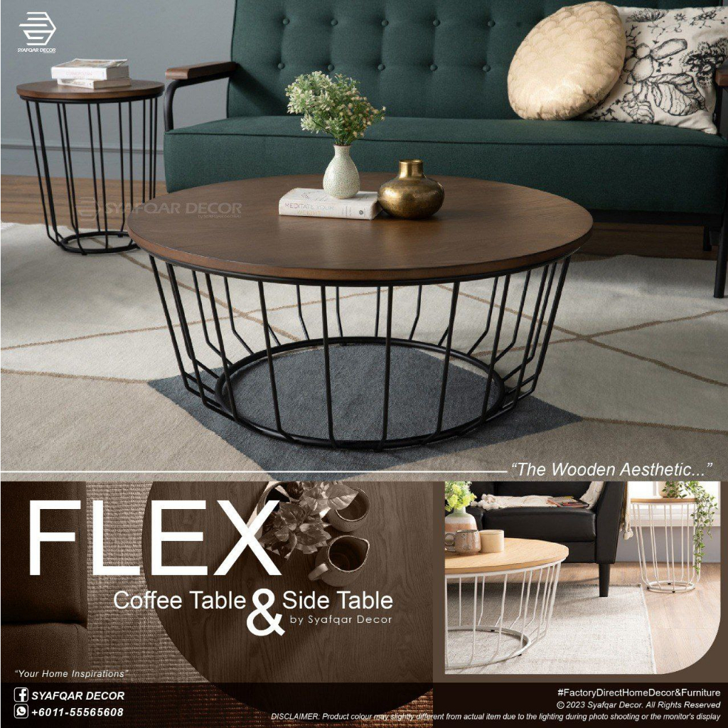 Flex Coffee Table Solid Wood Coffee Table | Shopee Malaysia