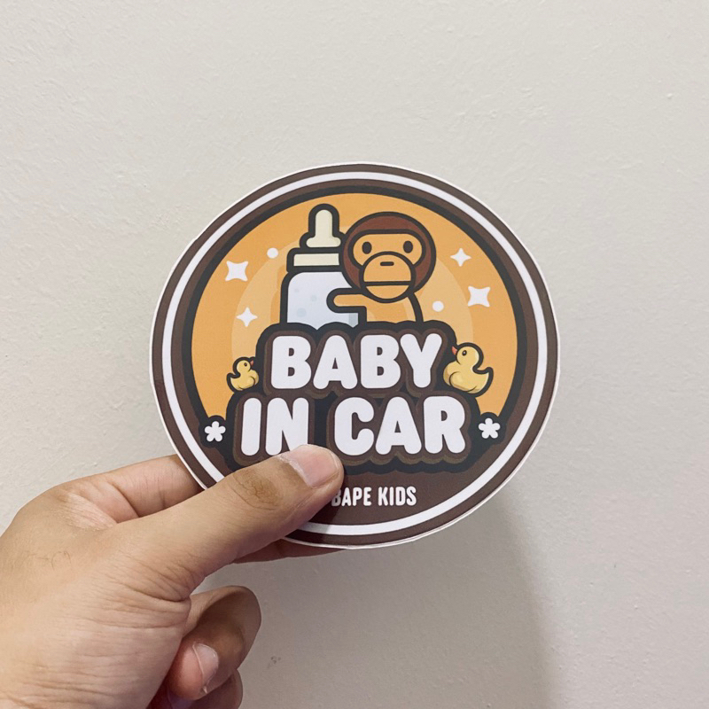 BAPE KIDS Baby in Car Sticker, Baby On Board Sticker, - OUTDOOR ...