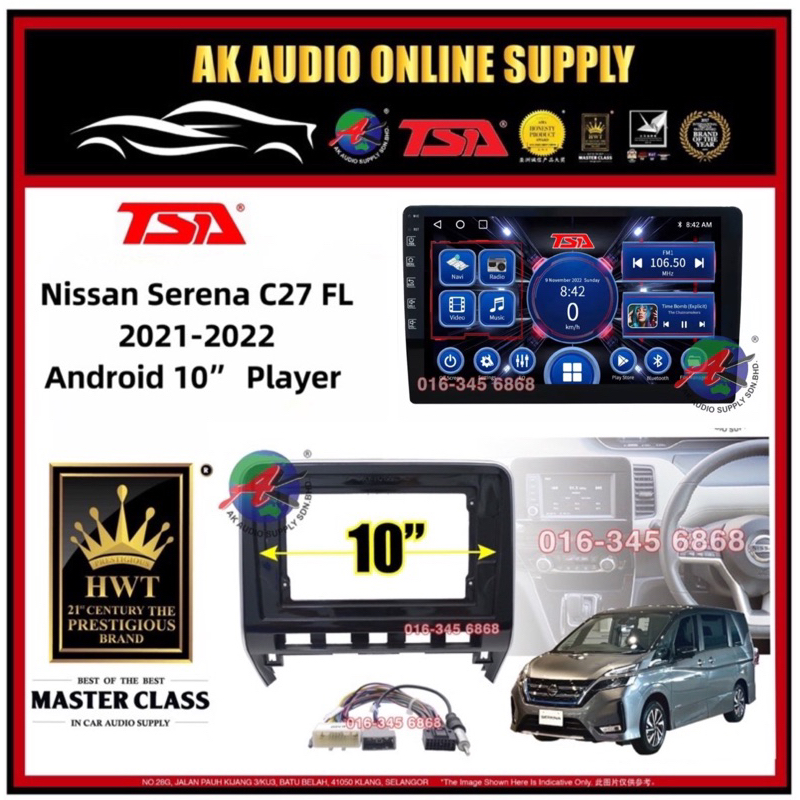 [ MTK 2+32GB ] TSA Nissan Serena C27 FL 2021 - 2024 Android 10'' inch ...