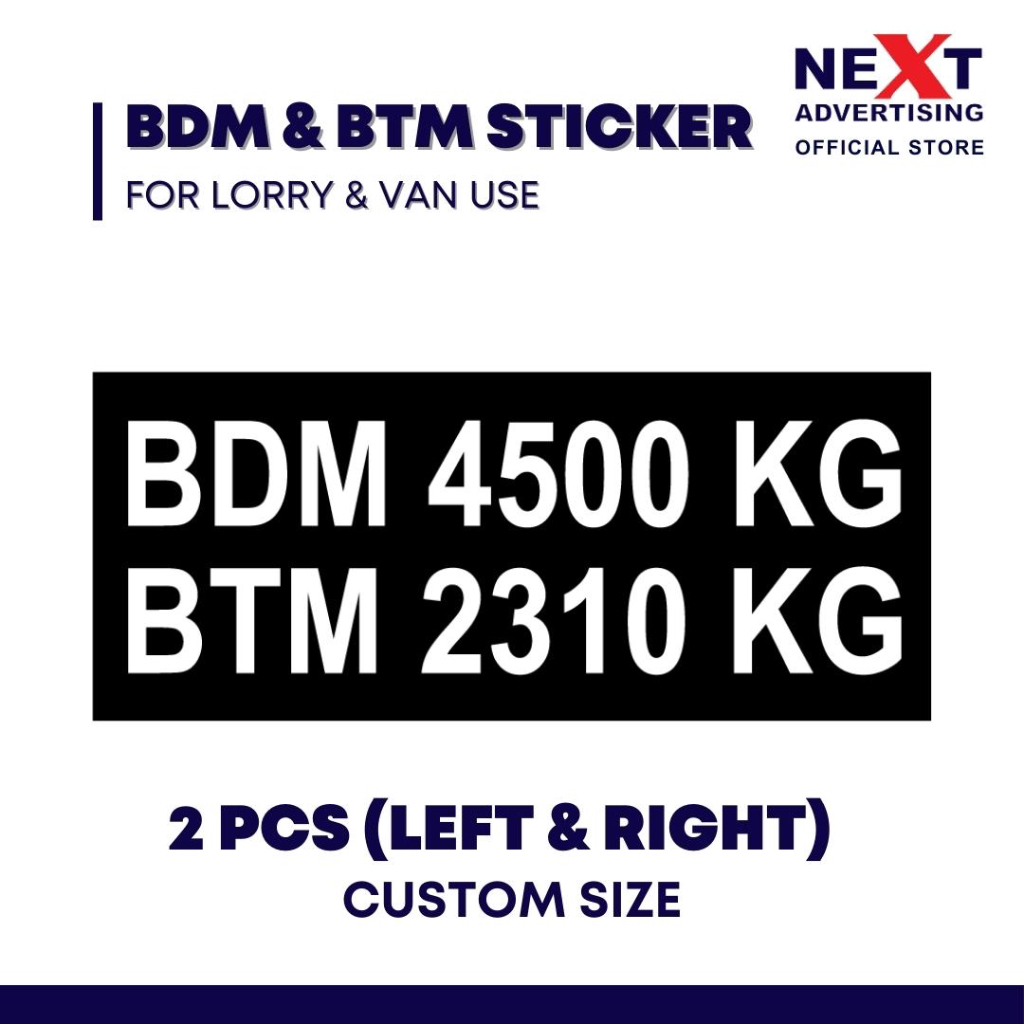 Malaysia Lorry BDM BTM Sticker | 2 PCS | Shopee Malaysia