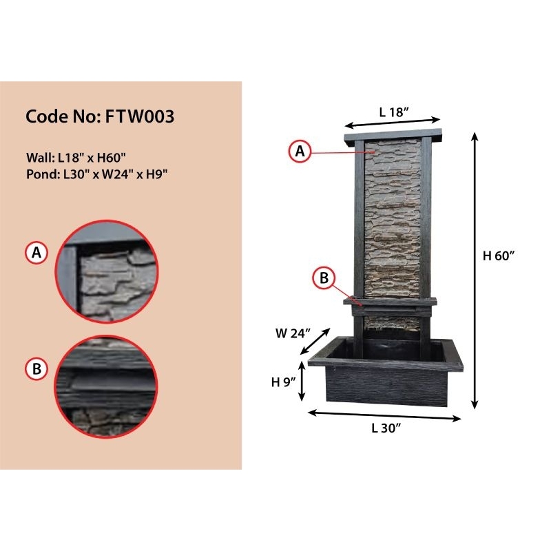 water fountain(fiber waterfall) | Shopee Malaysia