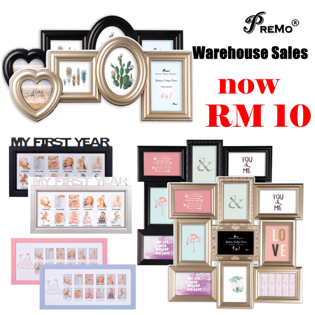 PREMO Warehouse Sales -COLLAGE Frame-Multiple Slots in 1 Frame-Flat ...