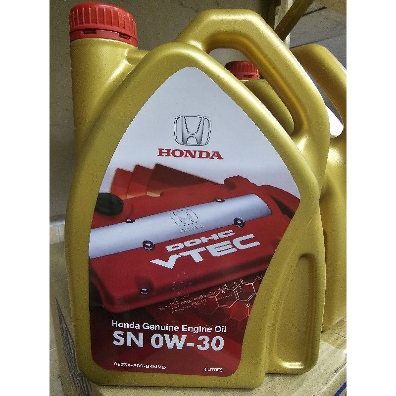 Honda Genuine Fully Synthetic SN 0W-30 Engine Oil 4L | Shopee Malaysia