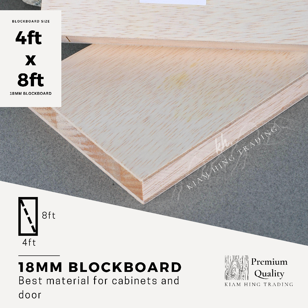 18mm Blockboard (4ft x 8ft) DIY board sheet | timber panel wood ...