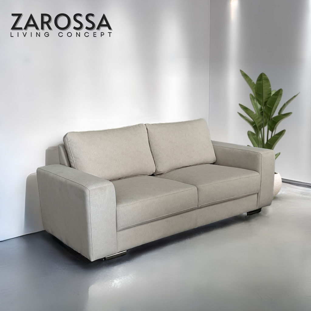Muji style Minimalist sofa Easy clean fabric solid wood frame designer ...