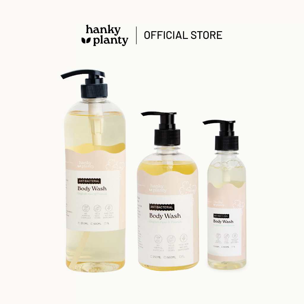 Hanky Planty Body Wash English Pear And Freesia Kills 99 Germs Natural