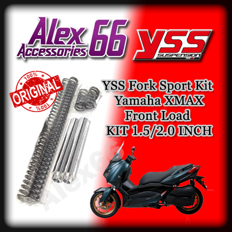 YSS Fork Sport Kit XMAX Front Load KIT 1.5 / 2.0 INCH YAMAHA X-MAX MADE ...