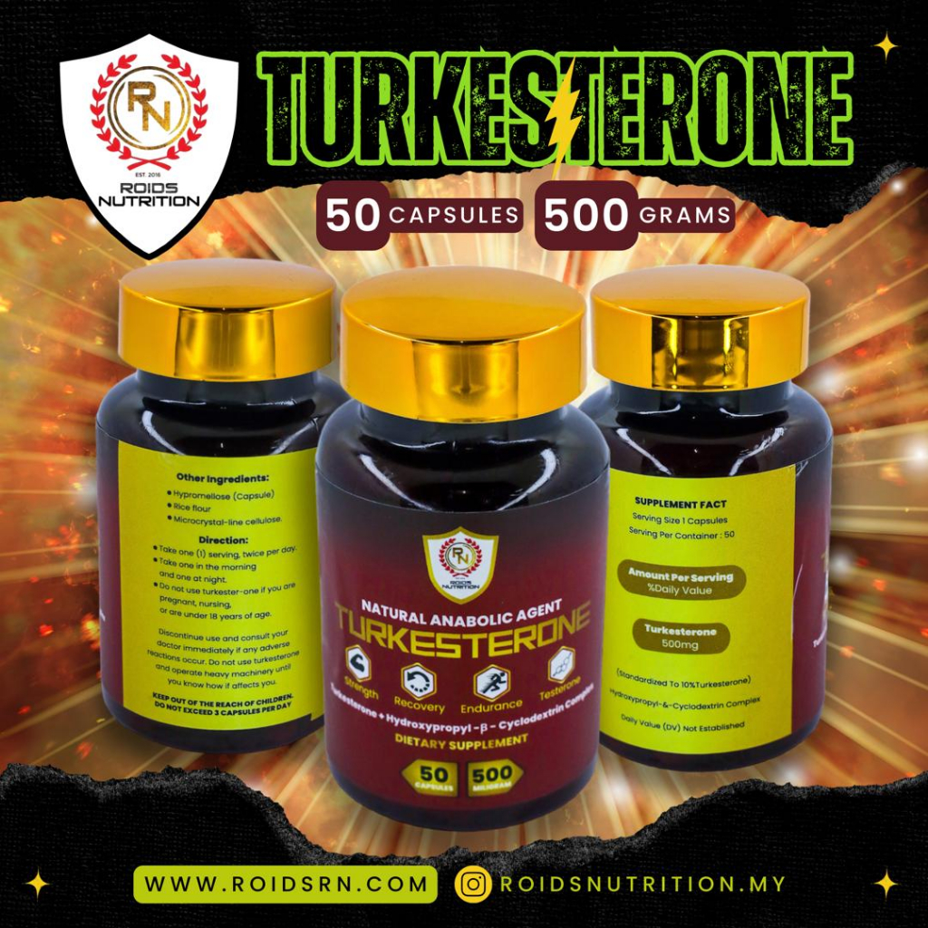 Turkesterone 10% Complex with Hydroxypropyl-β-Cyclodextrin - 50 tablets ...