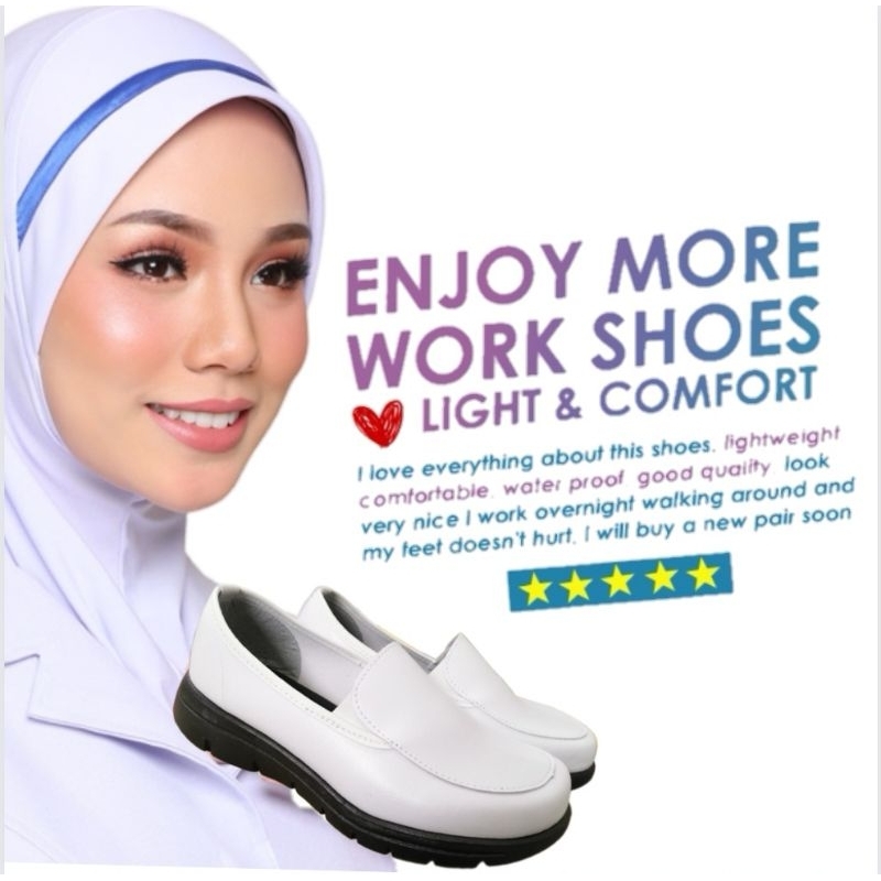 Kasut Sarung Putih Comfortkasut Jururawat Putih Kasut Staff Nurse Shopee Malaysia