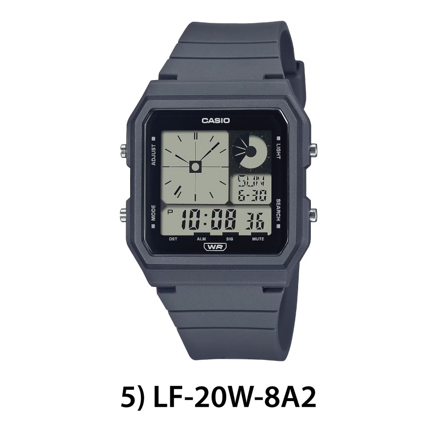 CASIO DIGITAL WATCH UNISEX WATCH LF-20W SERIES LF-20W-1A LF-20W-3A LF-20W-5A LF-20W-8A UNISEX ...