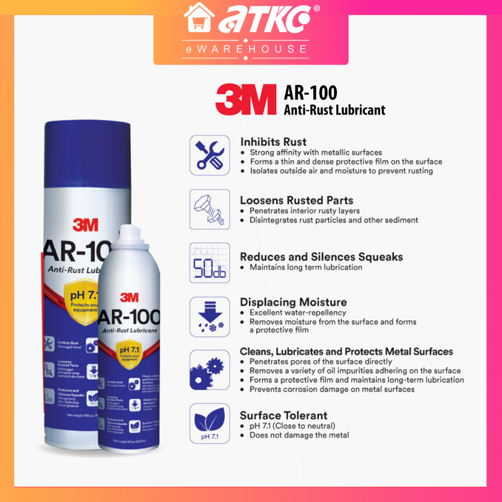 3M AR-100 Lubricant Anti-Karat (Anti-Karat) Pelincir 266ML | Shopee ...