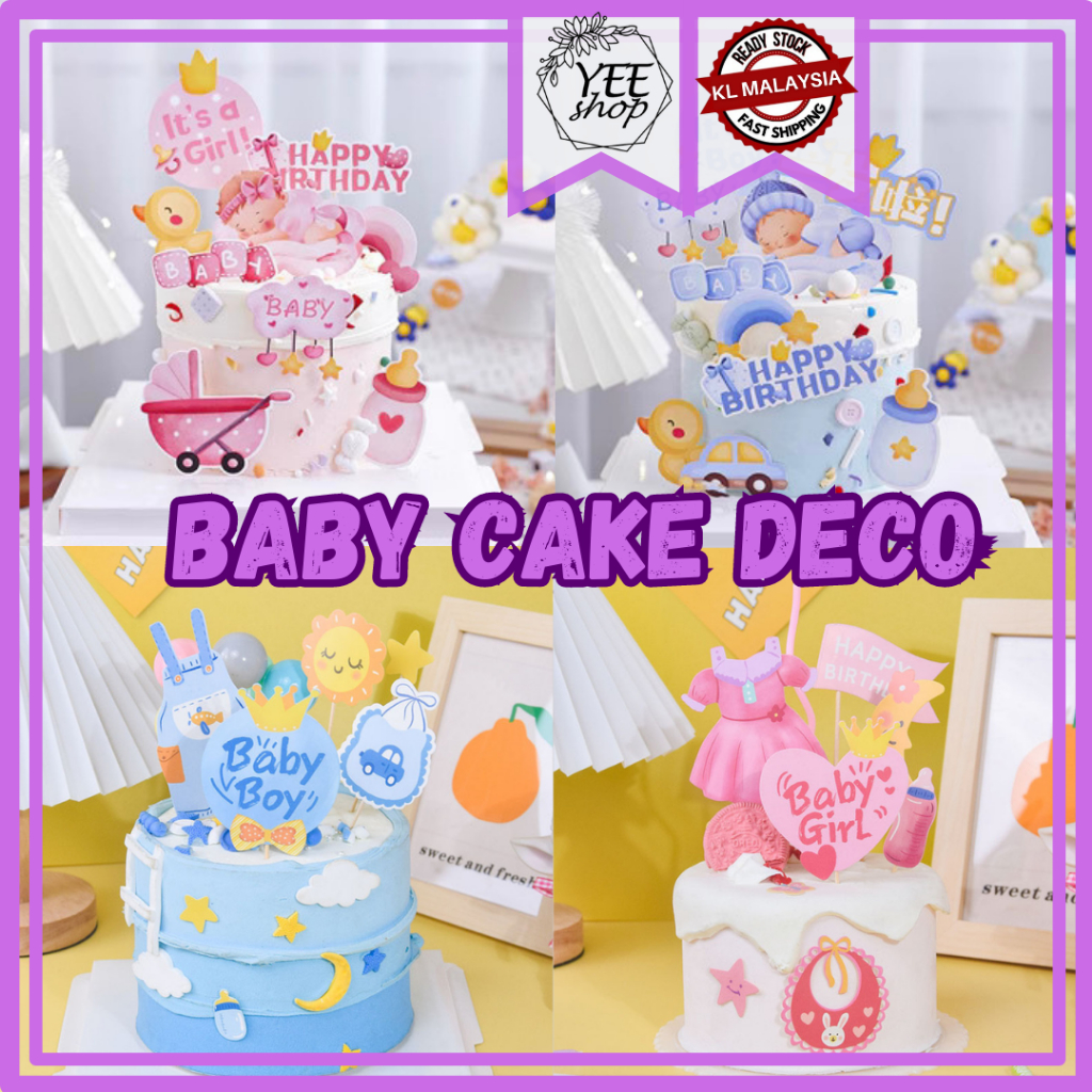 | Cake Decoration | Baby Boy Baby Girl Baby Shower Theme Newborn ...