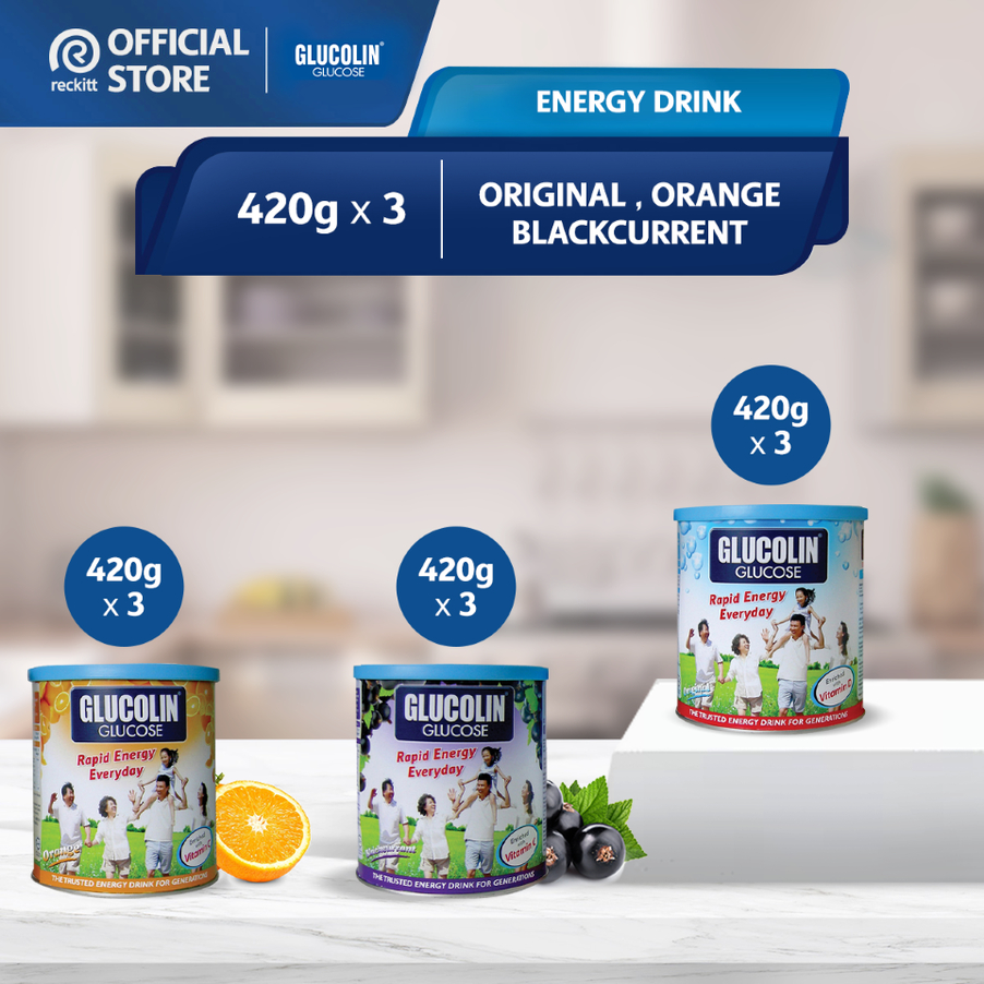 Glucolin Glucose Energy Drink 420g Triple Pack | Shopee Malaysia