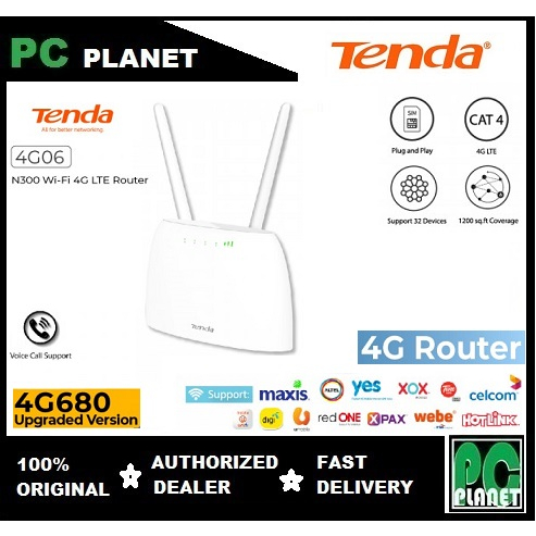 Tenda 4G06 4G LTE Wireless N300 Wifi Modem Router Sim Can Voice Call ...