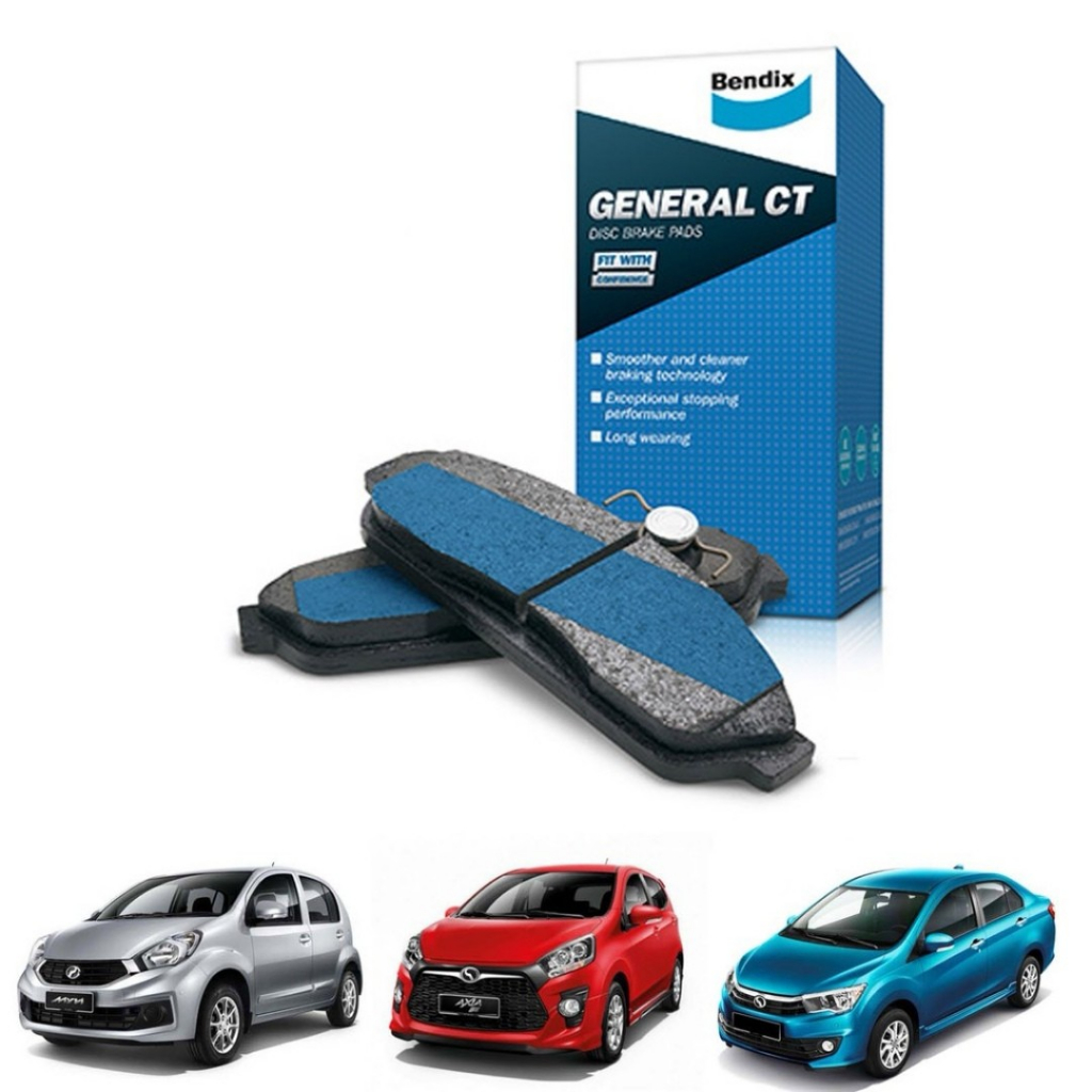 Bendix General CT Front Brake Pads for Perodua Axia/Bezza/Myvi DB2090 ...