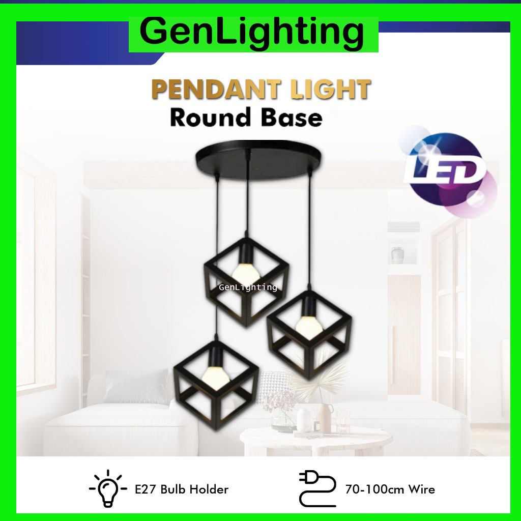 Vintage Pendant Lamp Hanging Light PENDANT LIGHT Loft Ceiling Lamp 3in1 ...