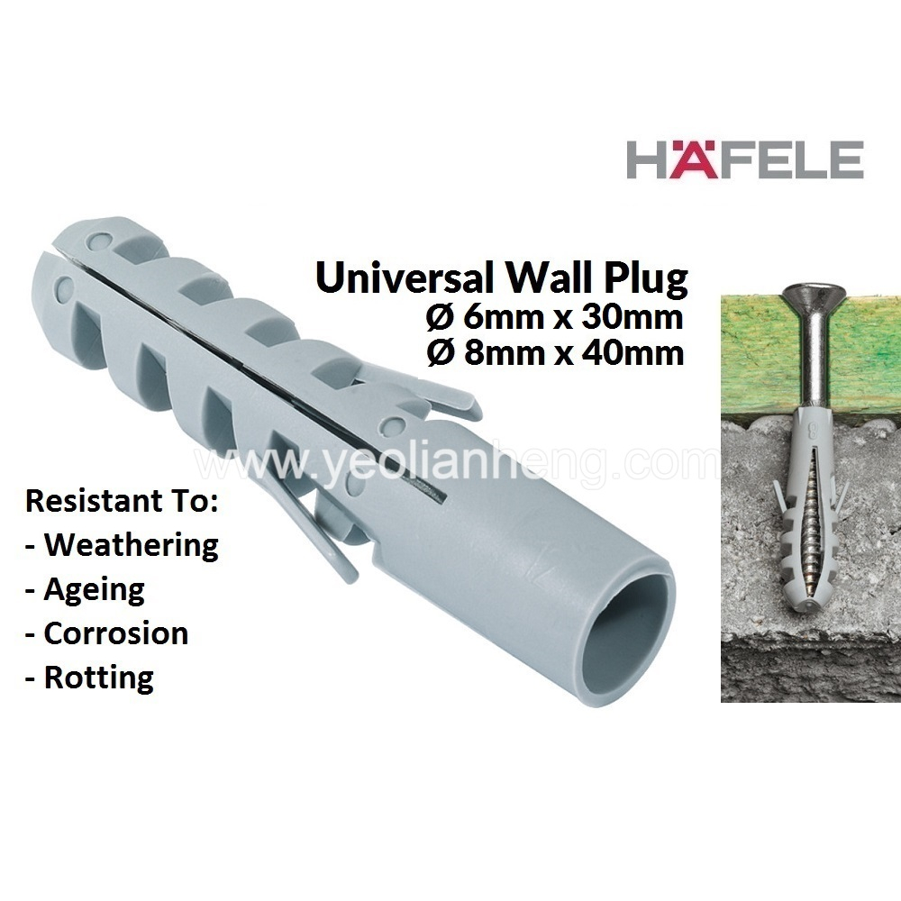 HAFELE Universal Polyamide Wall Plugs Grey Plastic Plak Dinding ...