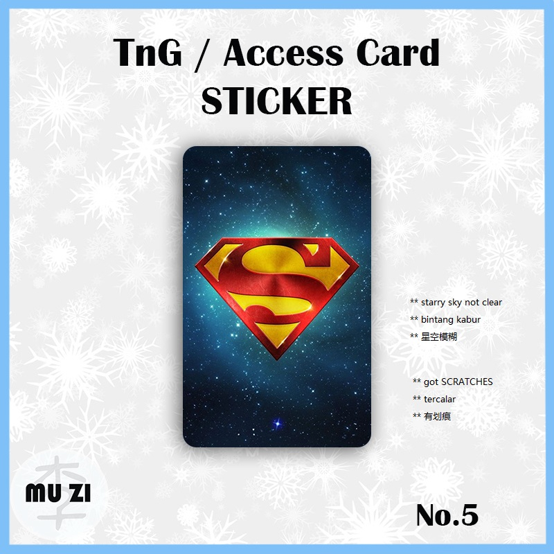 Superman TnG Card STICKER NFC STICKER Waterproof Thick Hard Material ...