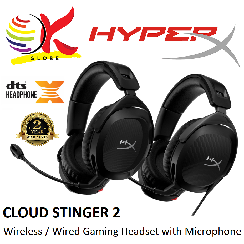 HYPER-X HYPERX CLOUD STINGER 2 WIRED / WIRELESS GAMING HEADPHONE HEADSET WITH DTS HEADPHONE:X ...