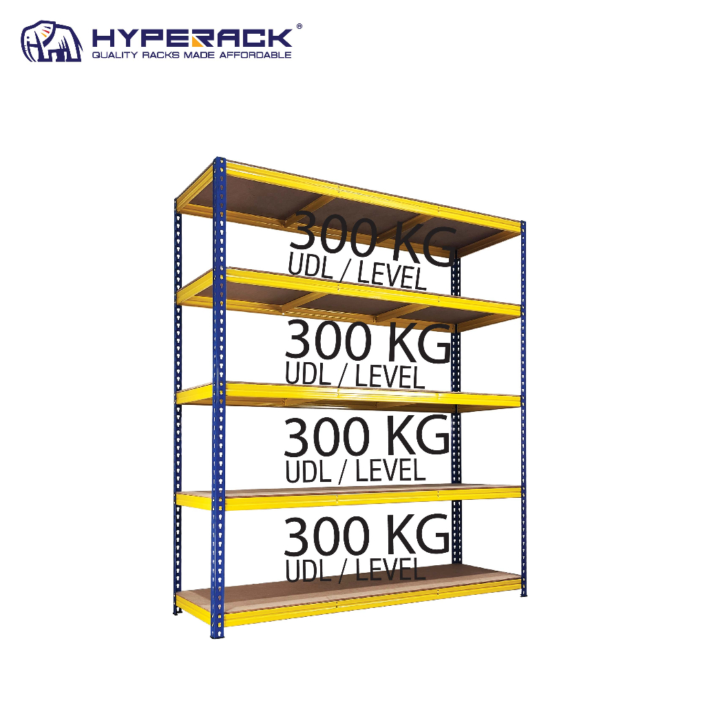 5 levels B&Y Boltless Rack Shelf Rack Storage 180-240cm(H)X30-60cm(D ...
