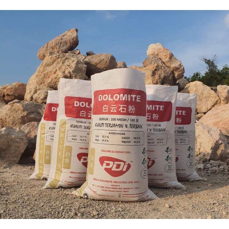 REPACK 3kg DOLOMITE PDi keluaran PERLIS DOLOMITE INDUSTRIES S/B FELDA ...