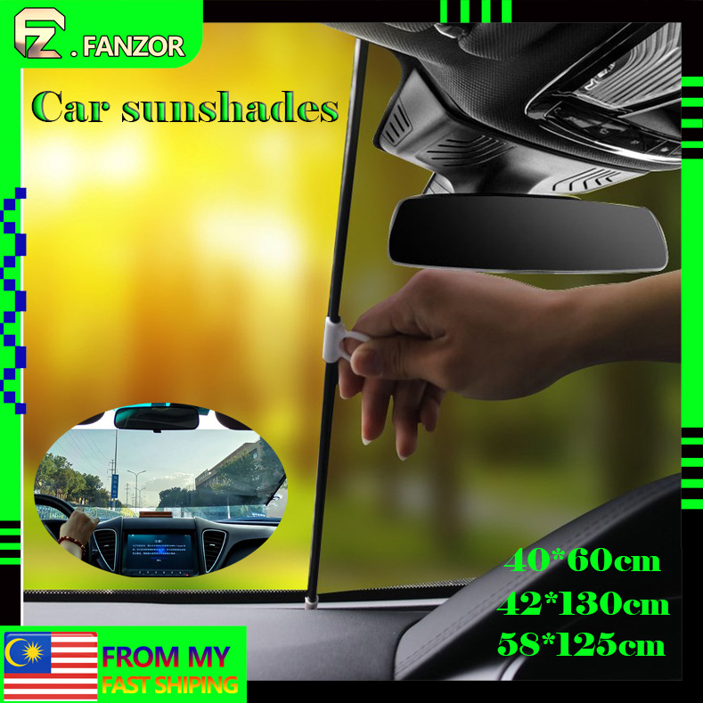 Car Sunshade Retractable Windshield Car Window Shade Car Front Sun ...