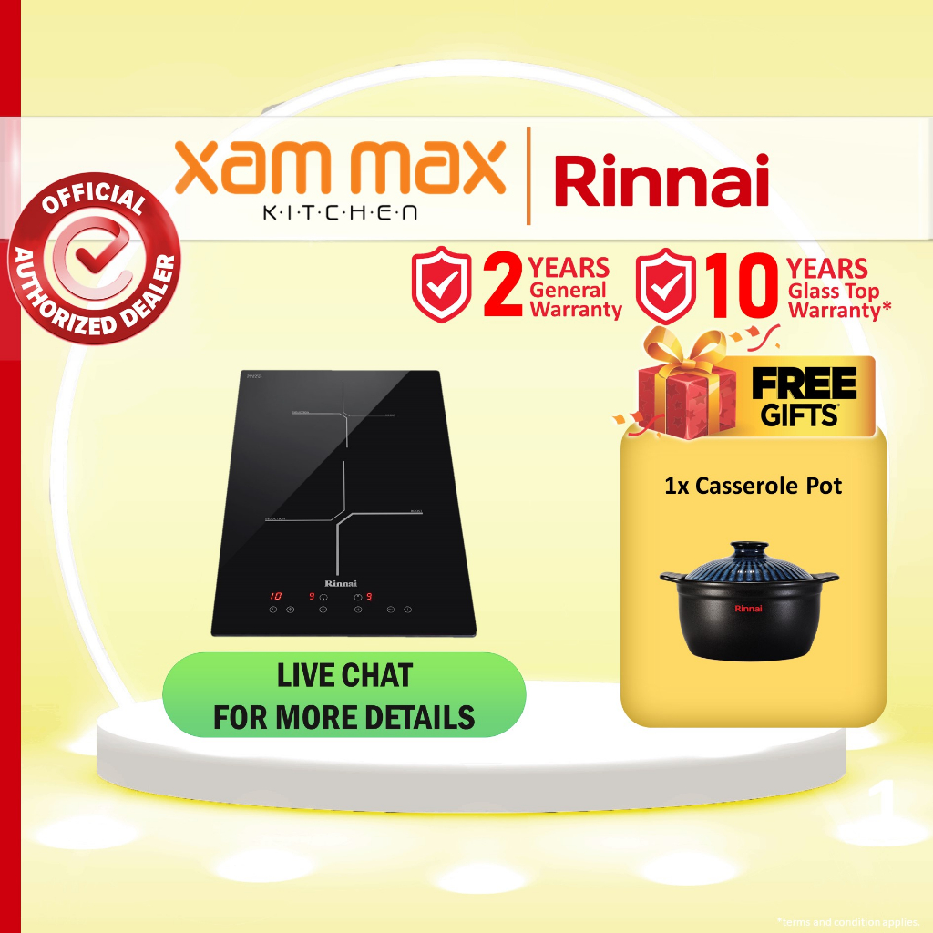 (PM for Surprise) Rinnai Hob RB-3022H-CB 30cm 2 Zone Induction Hob RB ...