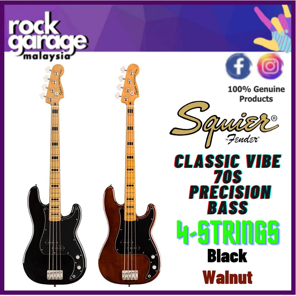 Squier Classic Vibe 70s Precision 4-String Bass, Maple Fretboard ...