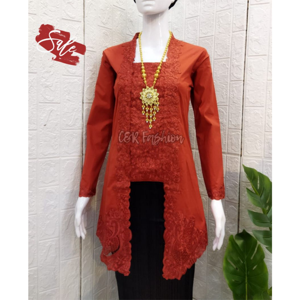 READY STOCK 🇲🇾 Kebaya Labuh Tunic Embroidery/Kebaya Kota Bharu Panjang ...