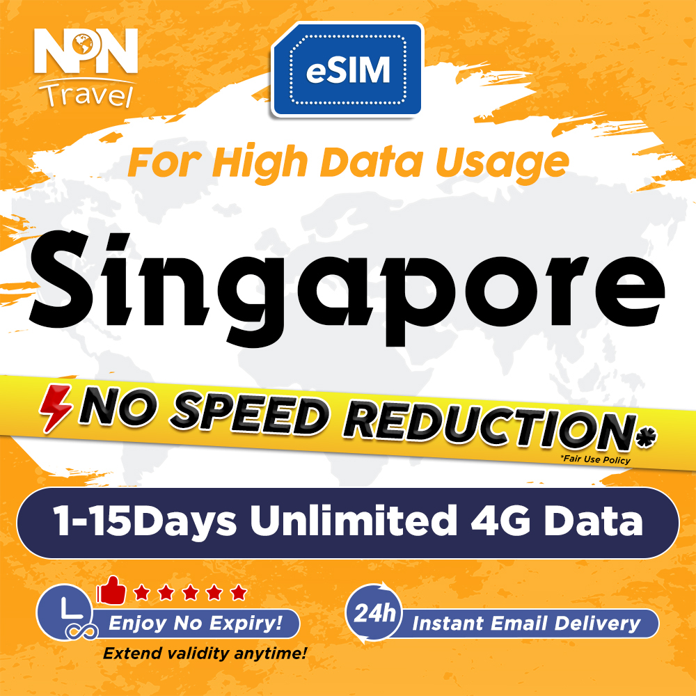 eSIM Singapore 1-15 Days 500MB-2GB Unlimited Data | Instant 24h Email ...