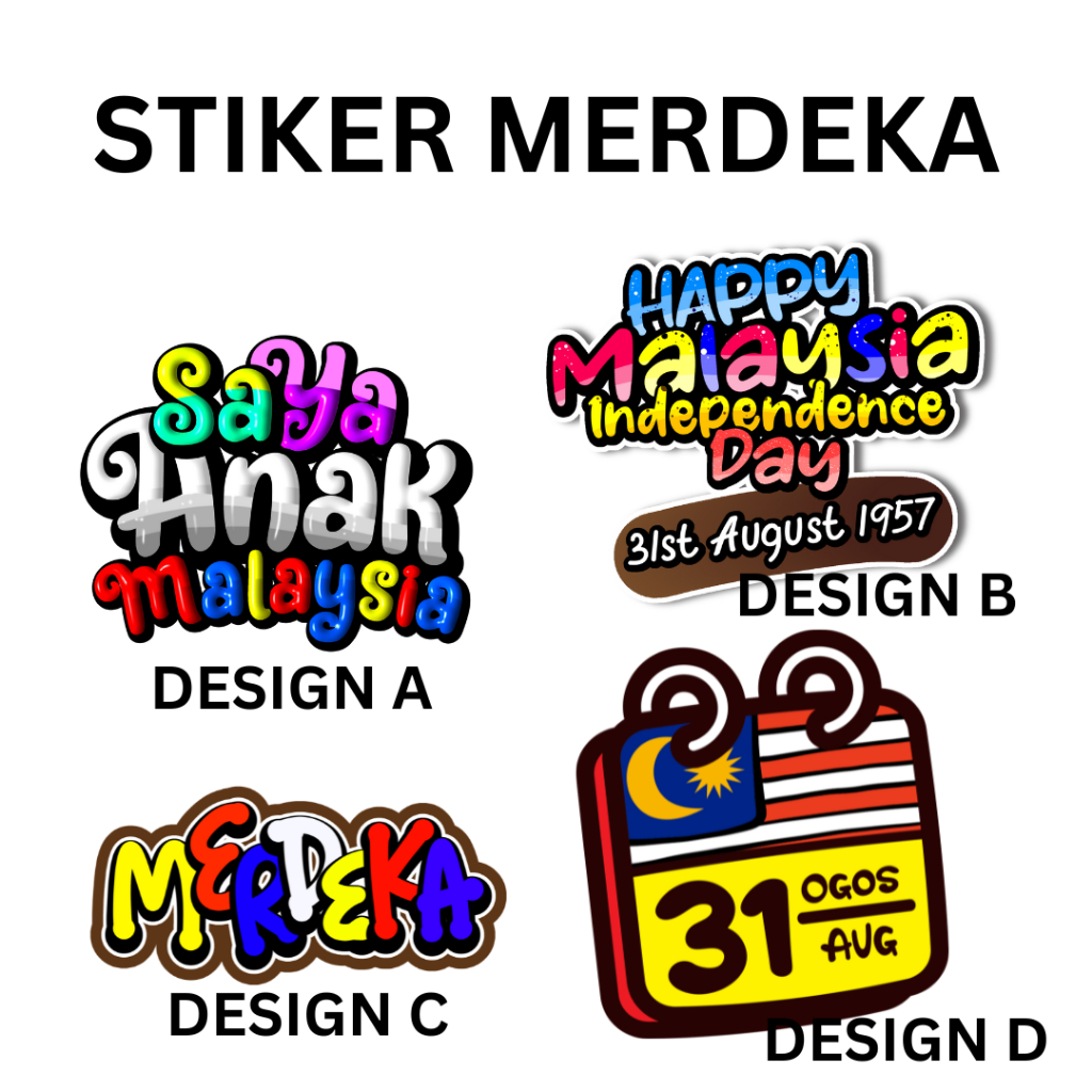 STIKER MERDEKA DOODLE MERDEKA HARI KEBANGSAAN DAN HARI MALAYSIA ...