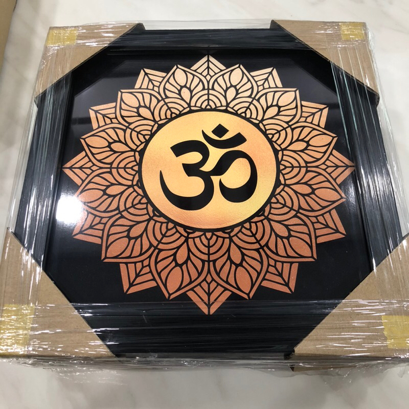 3 Symbols of OM and Swastika - 24x24cm Frame | Shopee Malaysia